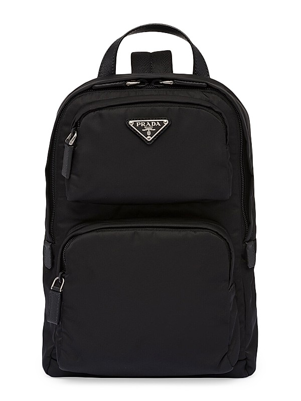 Shop Prada Re-Nylon And Saffiano Leather Backpack | Saks Shop Prada Re-Nylon And Saffiano Leather Backpack | Saks