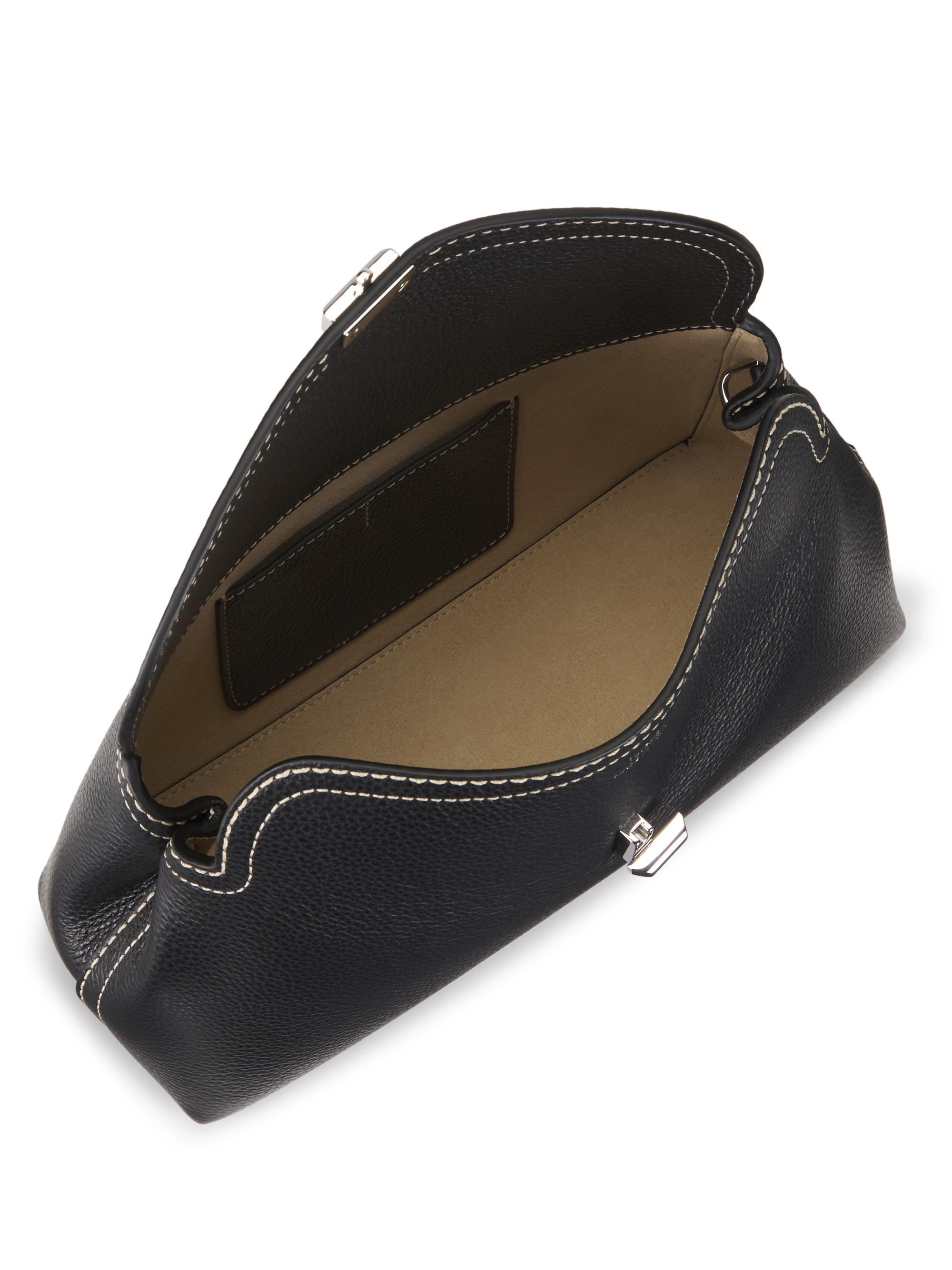 Toteme T-Lock Leather Clutch | Saks Fifth Avenue