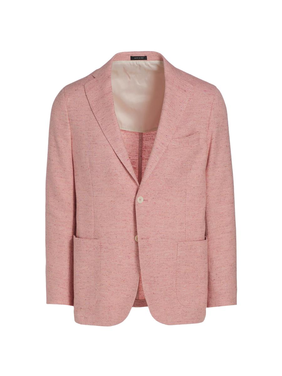 Shop Saks Fifth Avenue COLLECTION Speckled Cotton-Blend Two-Button ...