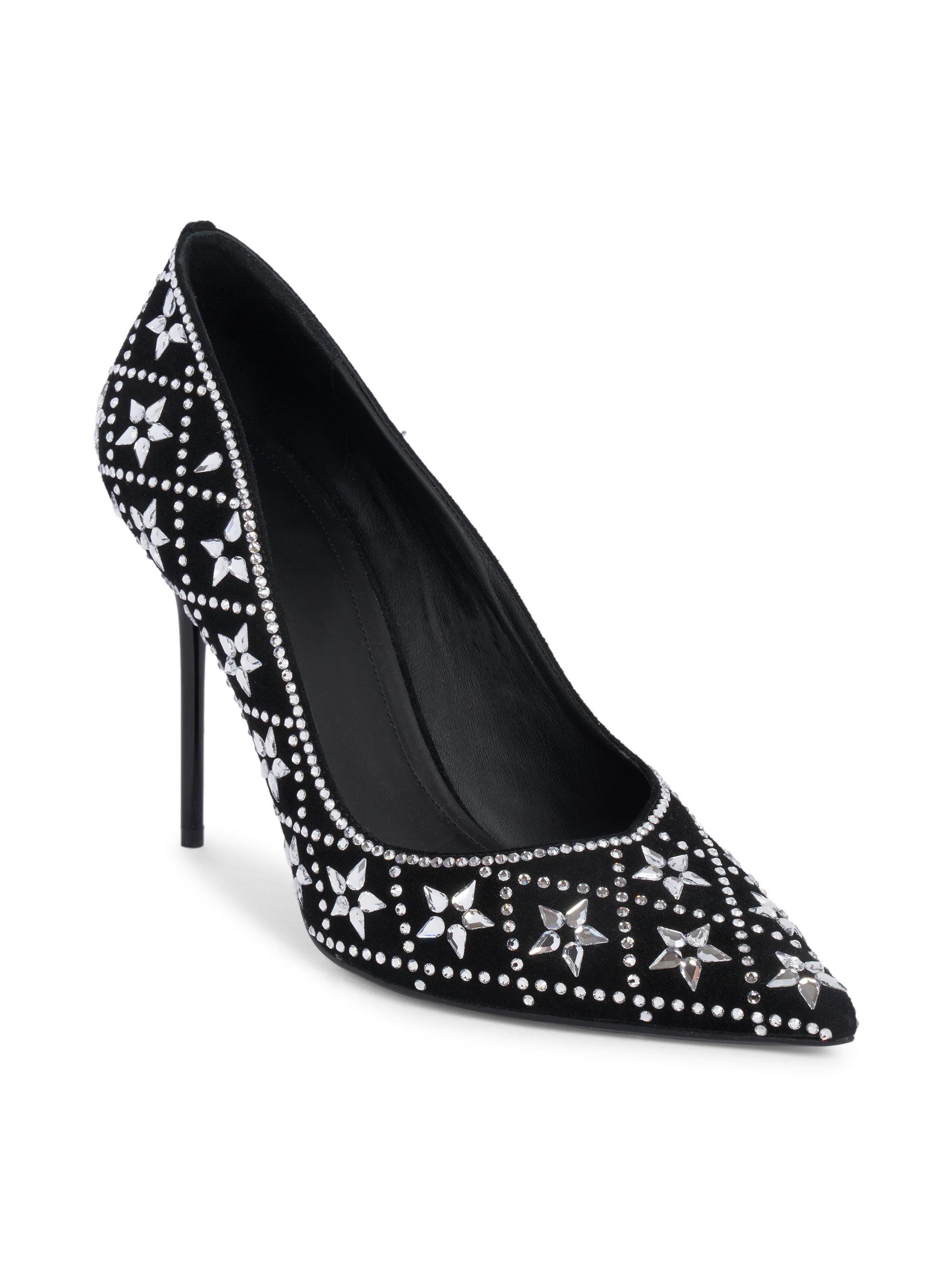 Balmain Ruby Star Suede Pumps | Saks Fifth Avenue