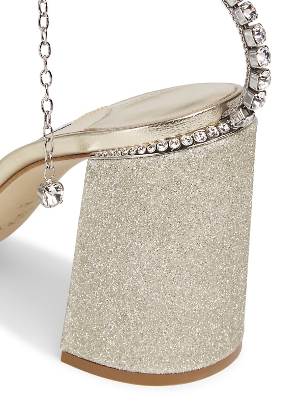Shop Jimmy Choo Saeda 85MM Glitter Sandals | Saks Fifth Avenue Shop Jimmy Choo Saeda 85MM Glitter Sandals | Saks Fifth Avenue