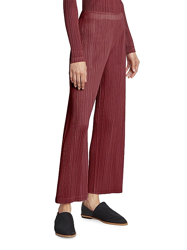 Shop Pleats Please Issey Miyake October Wide-Leg Pants Shop Pleats Please Issey Miyake October Wide-Leg Pants