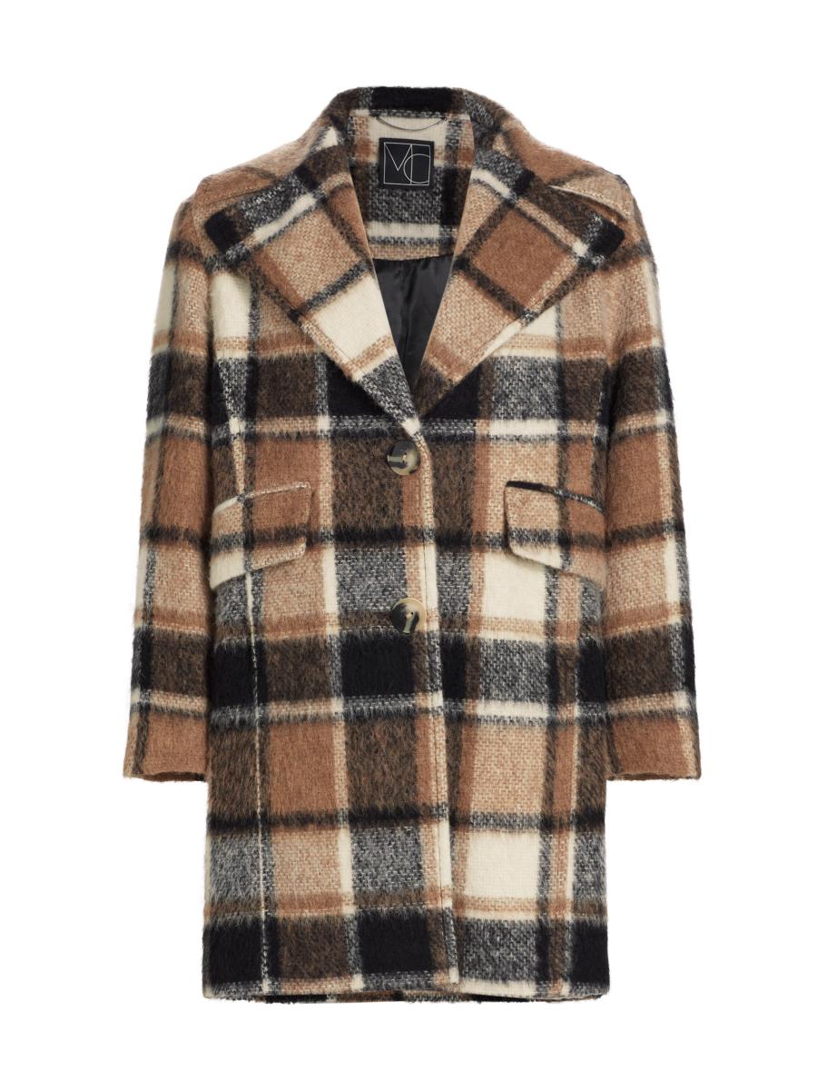 Mercer Collective Izzy Plaid Cocoon Coat | Saks Fifth Avenue
