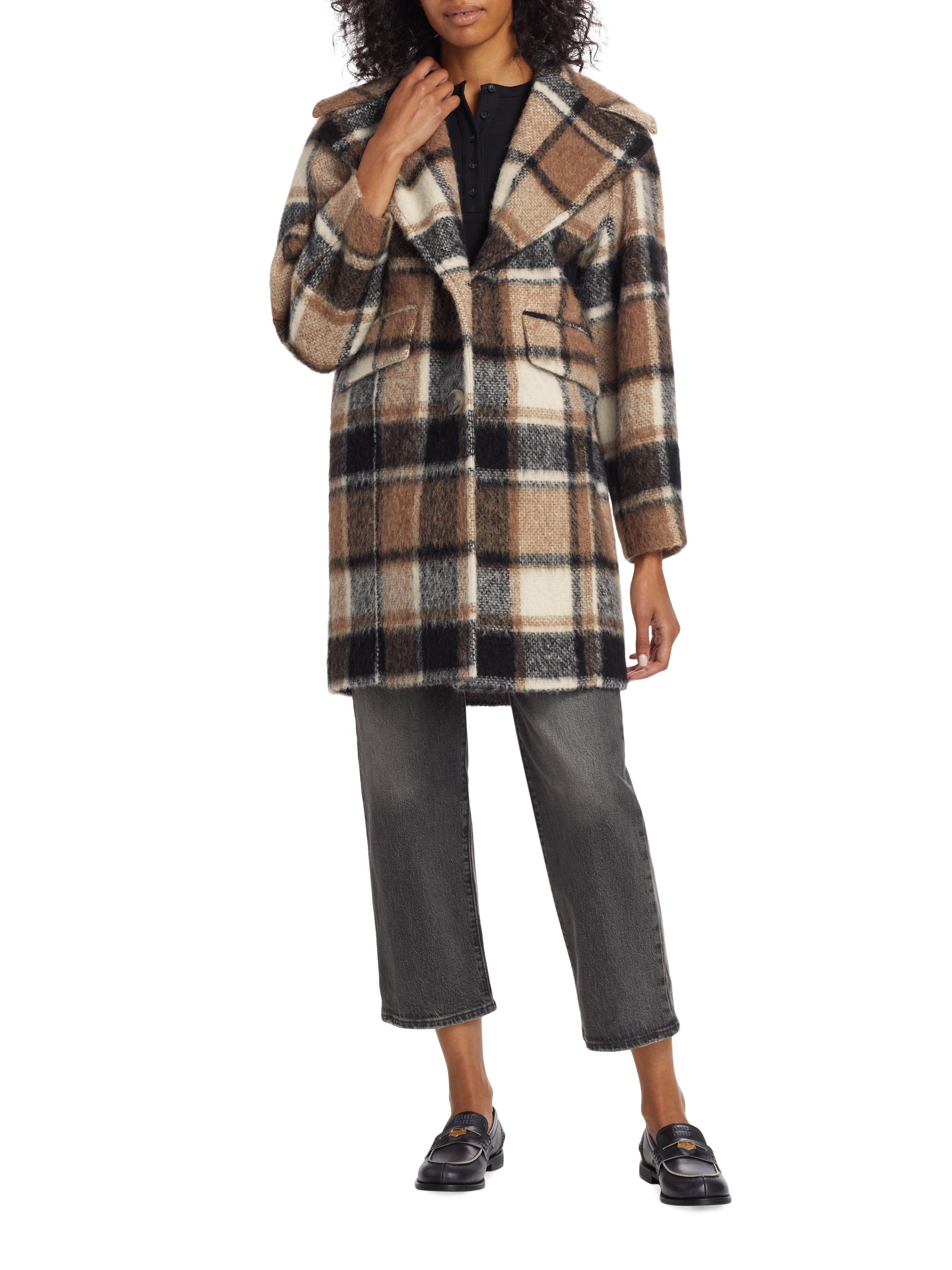 Mercer Collective Izzy Plaid Cocoon Coat | Saks Fifth Avenue
