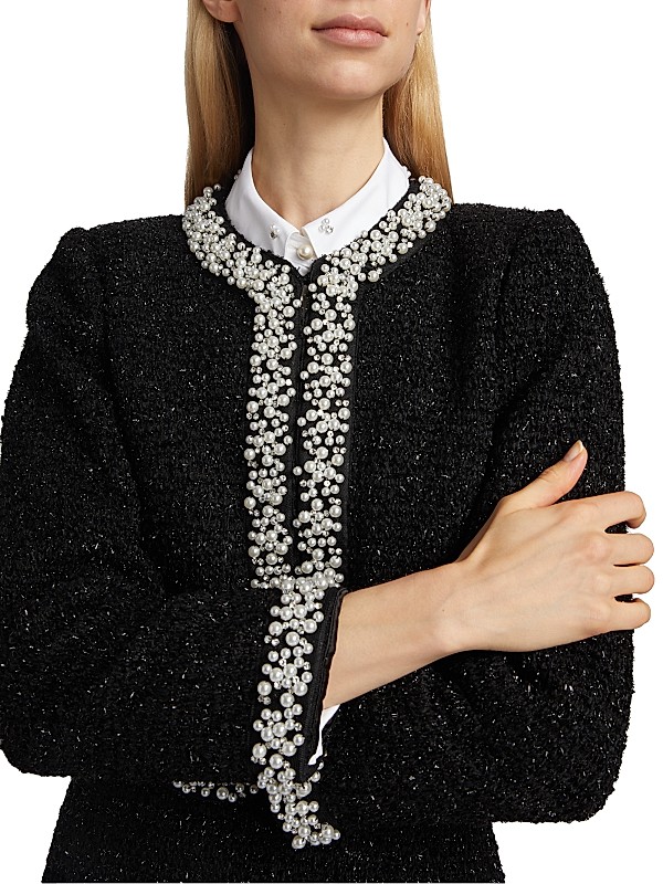 Shop kate spade new york Mainline Embellished Tweed Crop Shop kate spade new york Mainline Embellished Tweed Crop