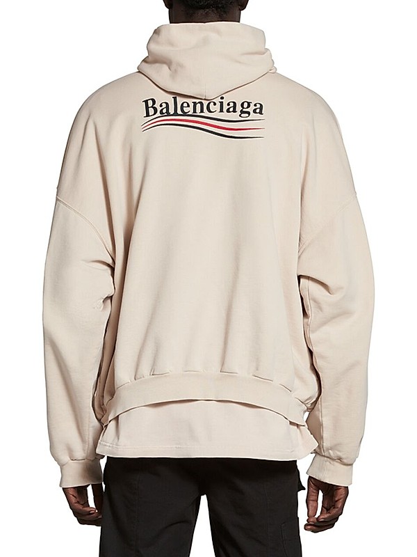 Shop Balenciaga Political Campaign Oversized Hoodie Shop Balenciaga Political Campaign Oversized Hoodie