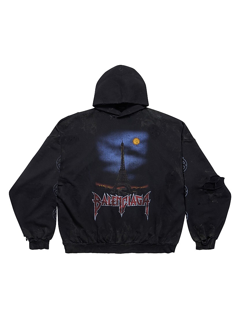 Shop Balenciaga Paris Moon No Pocket Hoodie Oversized | Saks Shop Balenciaga Paris Moon No Pocket Hoodie Oversized | Saks