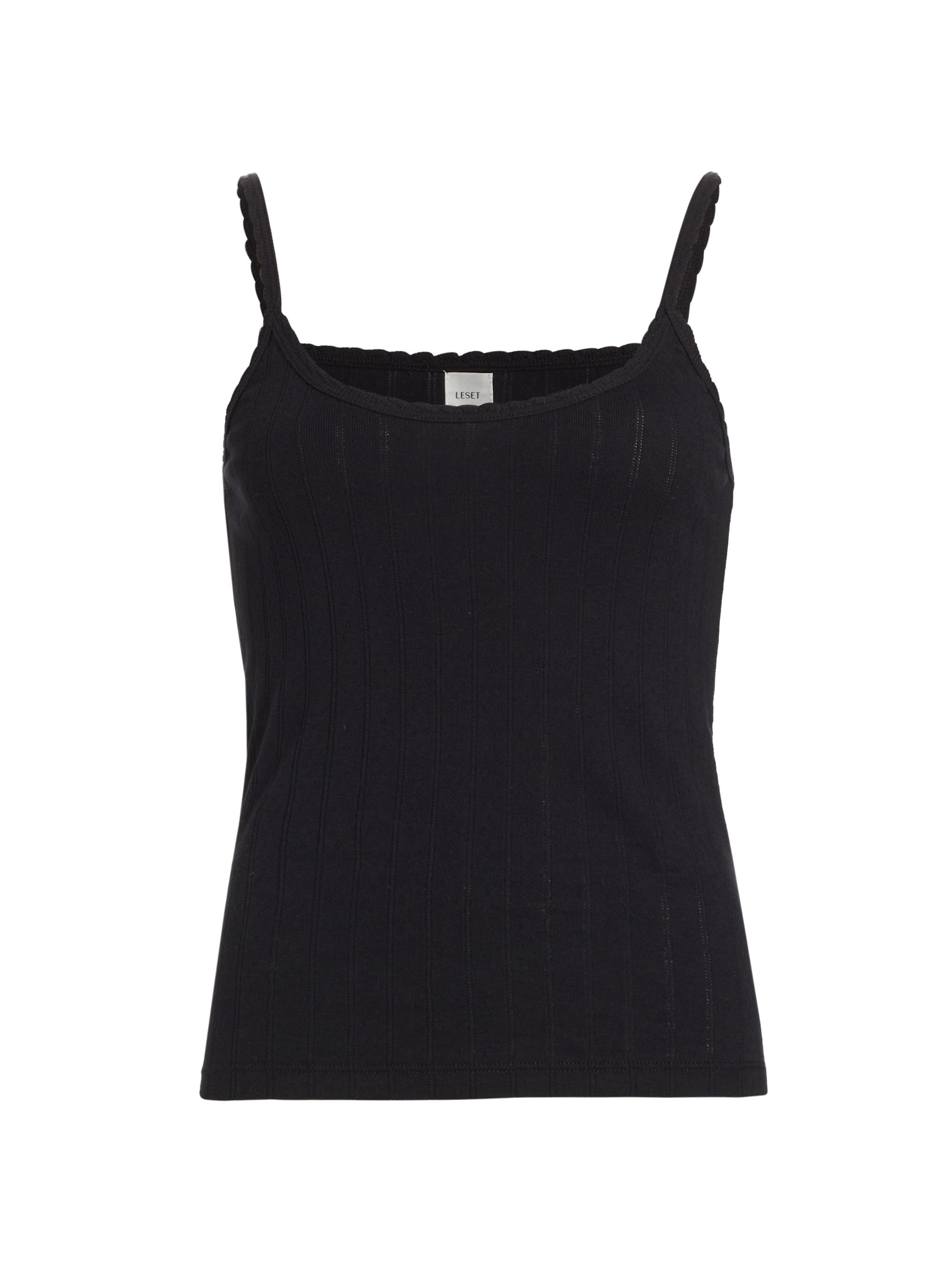 Leset Pointelle-Knit Classic Tank | Saks Fifth Avenue