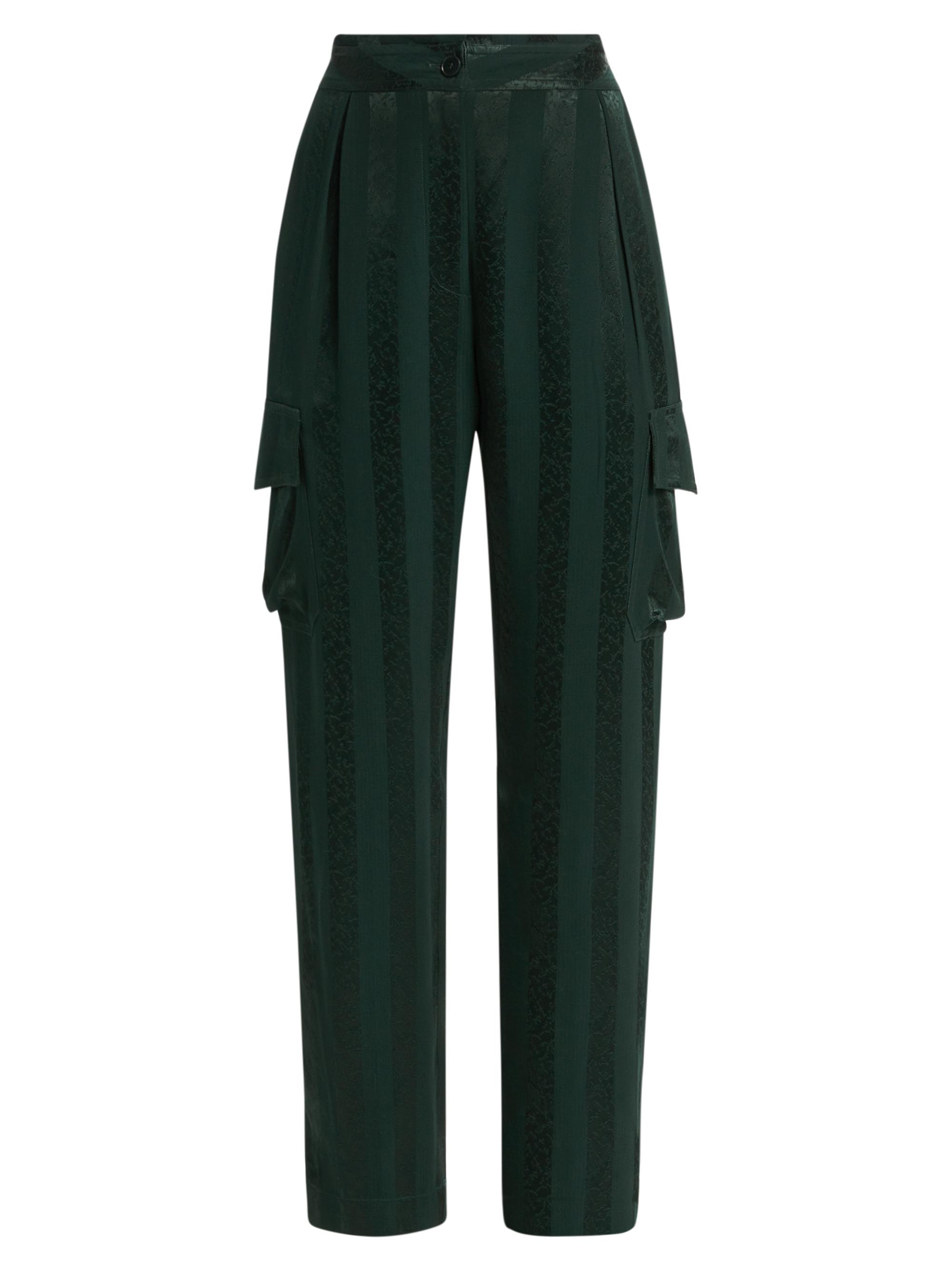 Raquel Allegra Carly Straight-Leg Satin Cargo Pants | Saks Fifth Avenue