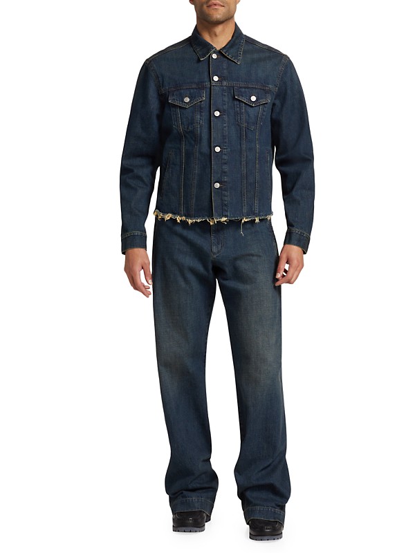 Shop MM6 Maison Margiela Distressed Denim Jacket | Saks Shop MM6 Maison Margiela Distressed Denim Jacket | Saks