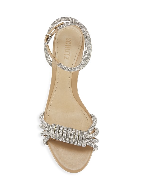 Shop Schutz Jewel 63MM Crystal-Embellished Leather Sandals Shop Schutz Jewel 63MM Crystal-Embellished Leather Sandals
