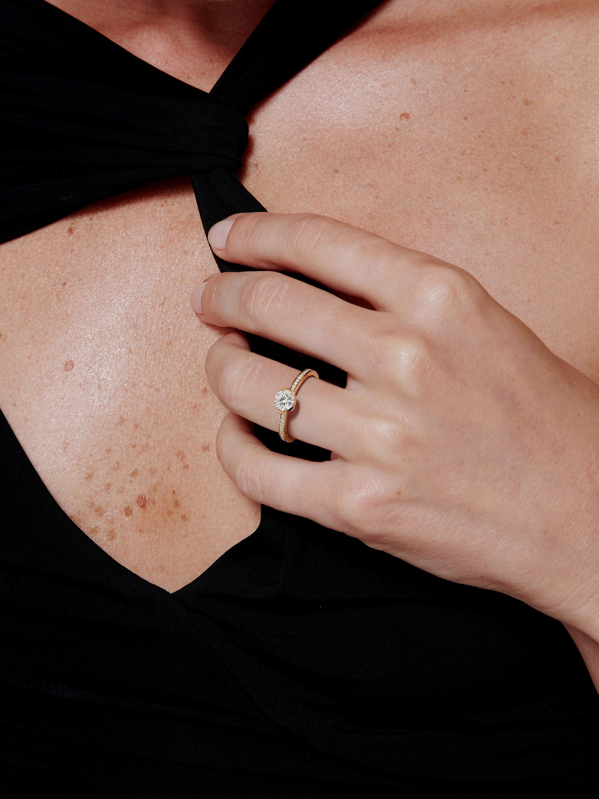 Unsaid Meta Lune 18K Yellow Gold & 1.10 TCW Lab-Grown Diamond Ring ...