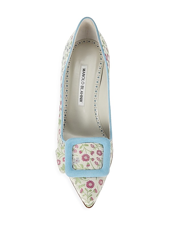 Shop Manolo Blahnik Maysale 90MM Floral Pumps | Saks Fifth Shop Manolo Blahnik Maysale 90MM Floral Pumps | Saks Fifth