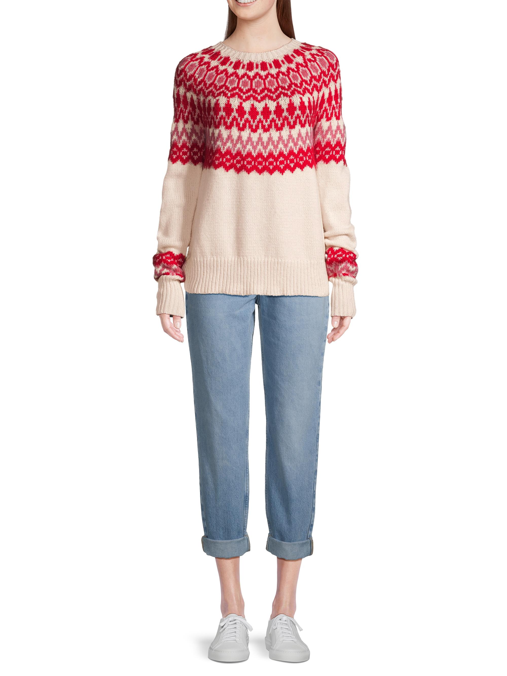 Vineyard Vines Fair Isle-Inspired Wool-Blend Crewneck Sweater