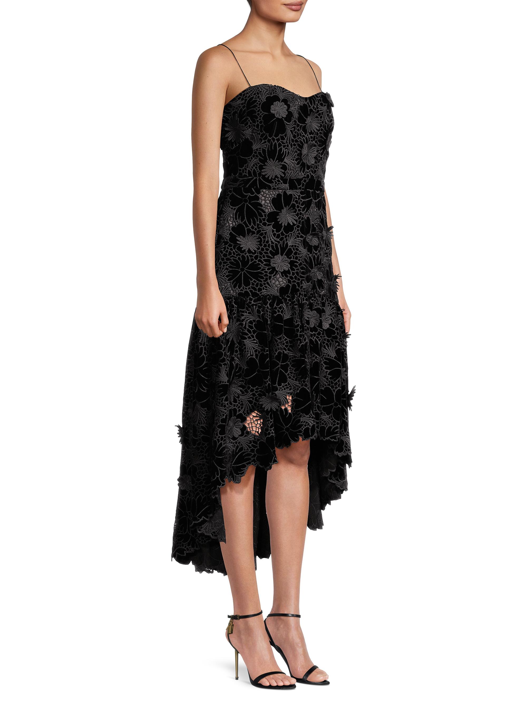 Ungaro Alexa Floral Velvet Midi-Dress | Saks Fifth Avenue