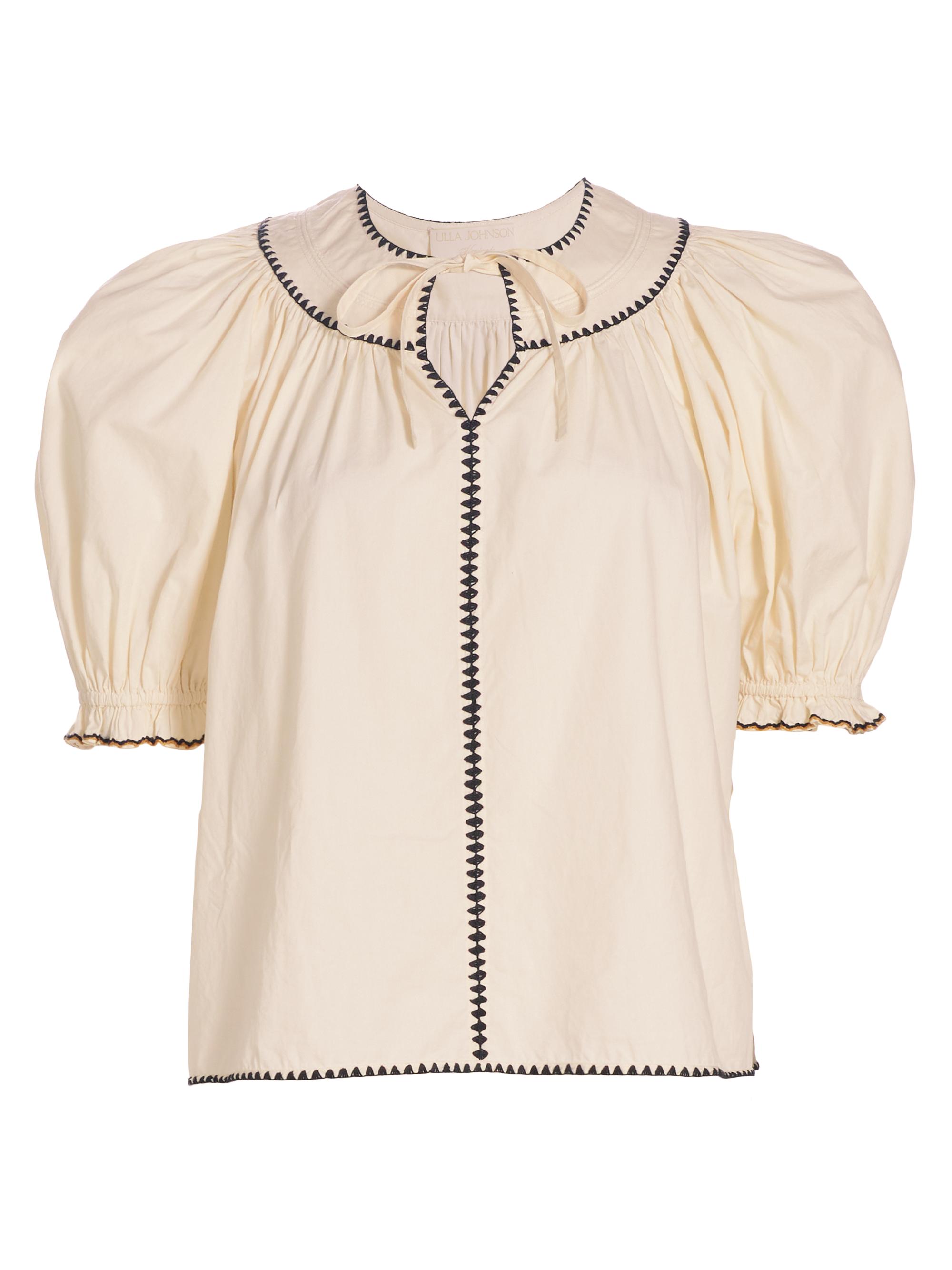 Ulla Johnson Ruby Cotton Puff-Sleeve Top | Saks Fifth Avenue