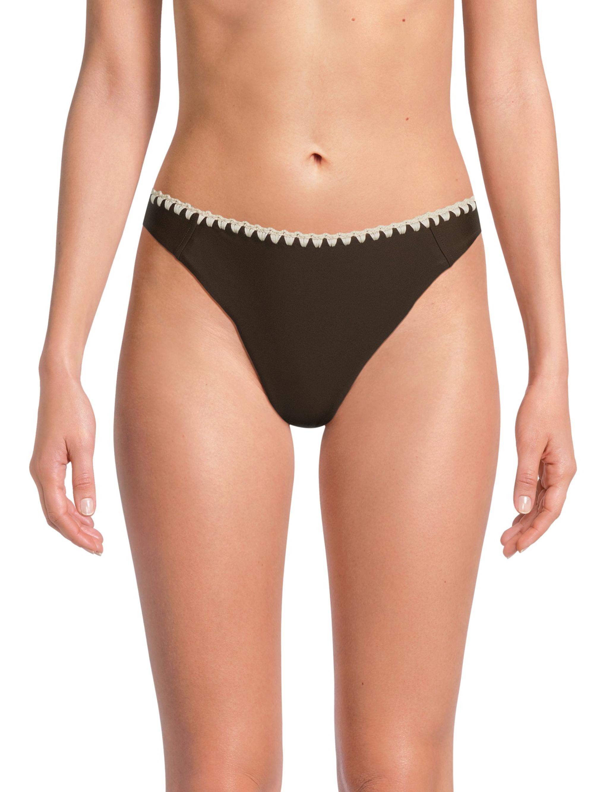 Ramy Brook Iliana Crochet-Trimmed Bikini Bottom | Saks Fifth Avenue