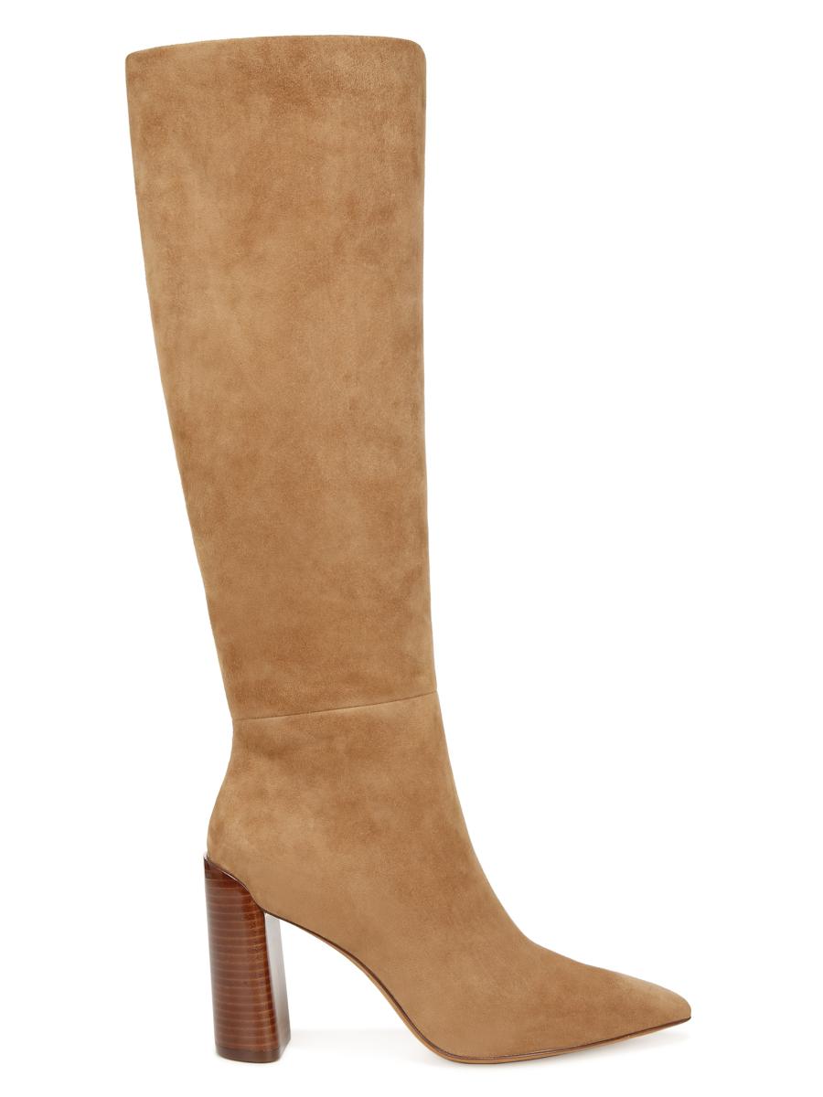 Vince Pilar Knee-High Wide-Calf Suede Boots | Saks Fifth Avenue