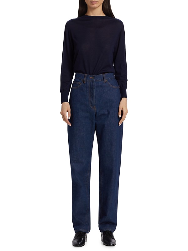 Shop The Row Borjis High-Rise Tapered Jeans | Saks Fifth Avenue Shop The Row Borjis High-Rise Tapered Jeans | Saks Fifth Avenue