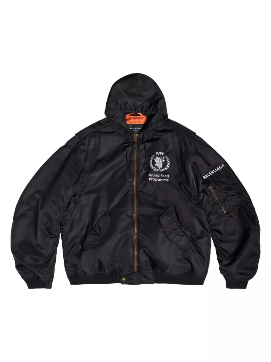 Shop Balenciaga WFP Light Hooded Bomber Jacket | Saks Fifth Shop Balenciaga WFP Light Hooded Bomber Jacket | Saks Fifth