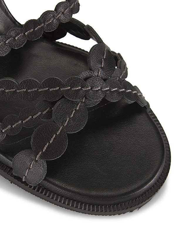 Shop See by Chloé Kaddy 80MM Leather Block-Heel Sandals Shop See by Chloé Kaddy 80MM Leather Block-Heel Sandals