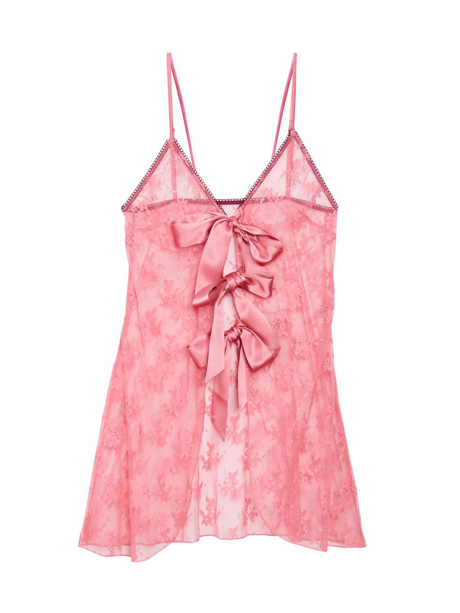 Fleur du Mal Untie Me Nightie Sheer Floral Lace Night Slip | Saks Fifth ...