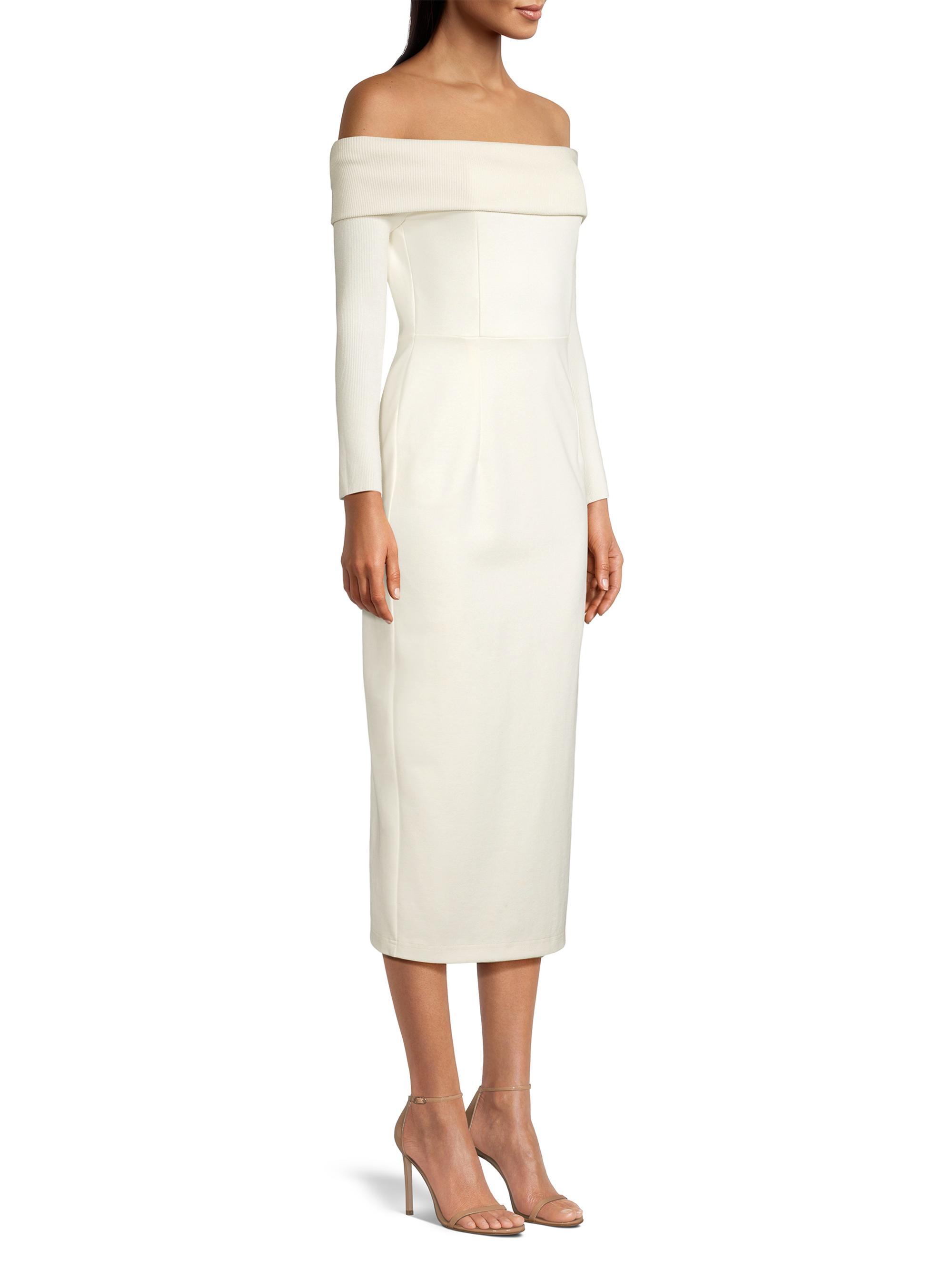 Toccin Ruby Off-The-Shoulder Sheath Midi-Dress | Saks Fifth Avenue