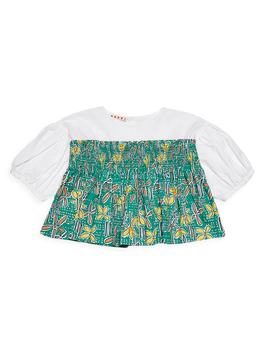 Shop Marni Little Girl's & Girl's Floral Layered Top | Saks Fifth Avenue