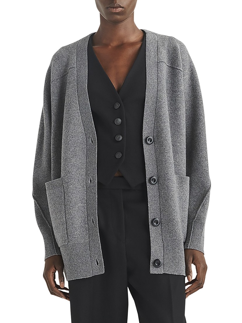 Shop rag & bone Bridget Wool-Blend V-Neck Cardigan | Saks Shop rag & bone Bridget Wool-Blend V-Neck Cardigan | Saks