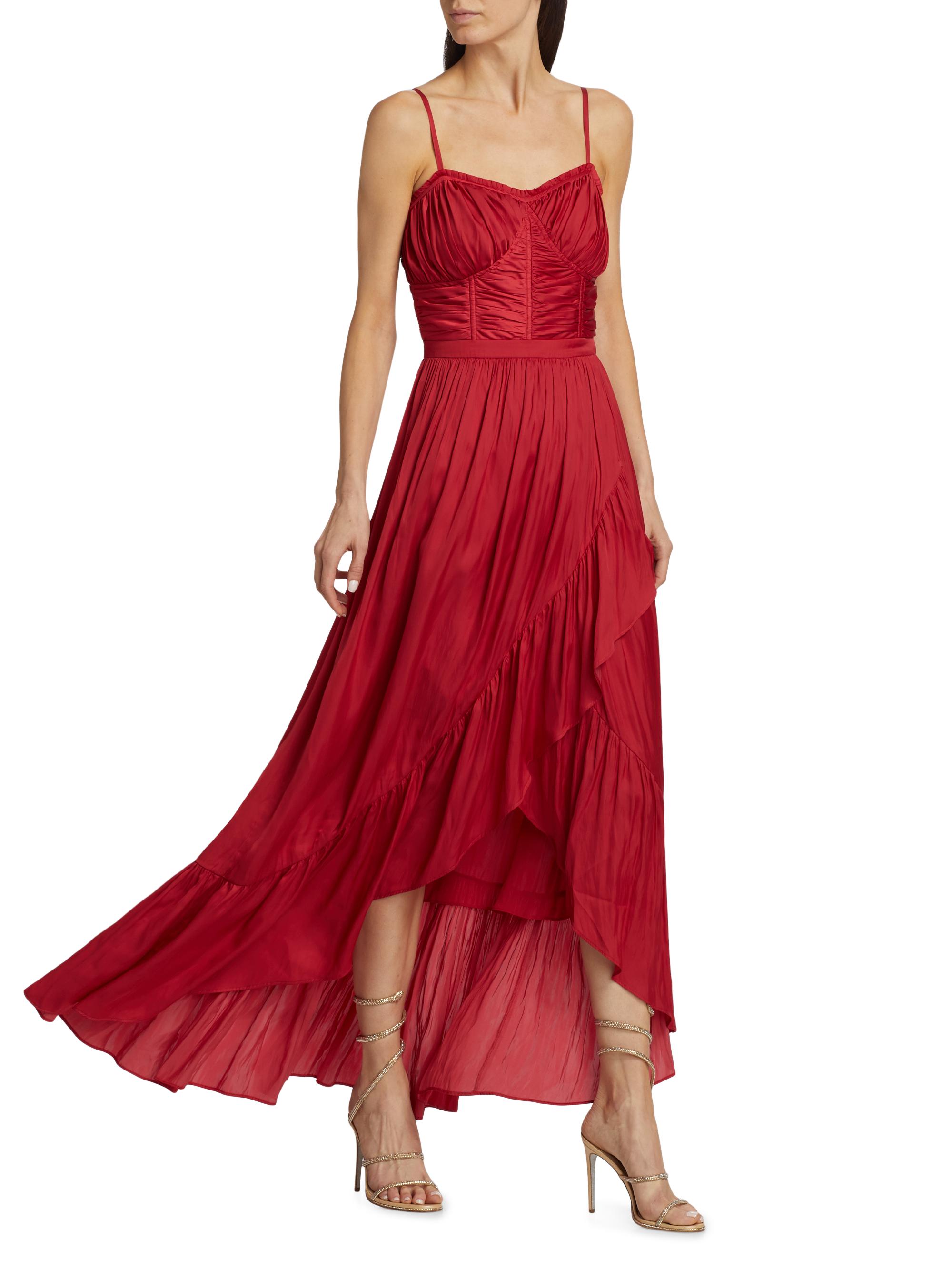 Ramy Brook Braelyn Shirred Wrap Maxi Dress | Saks Fifth Avenue
