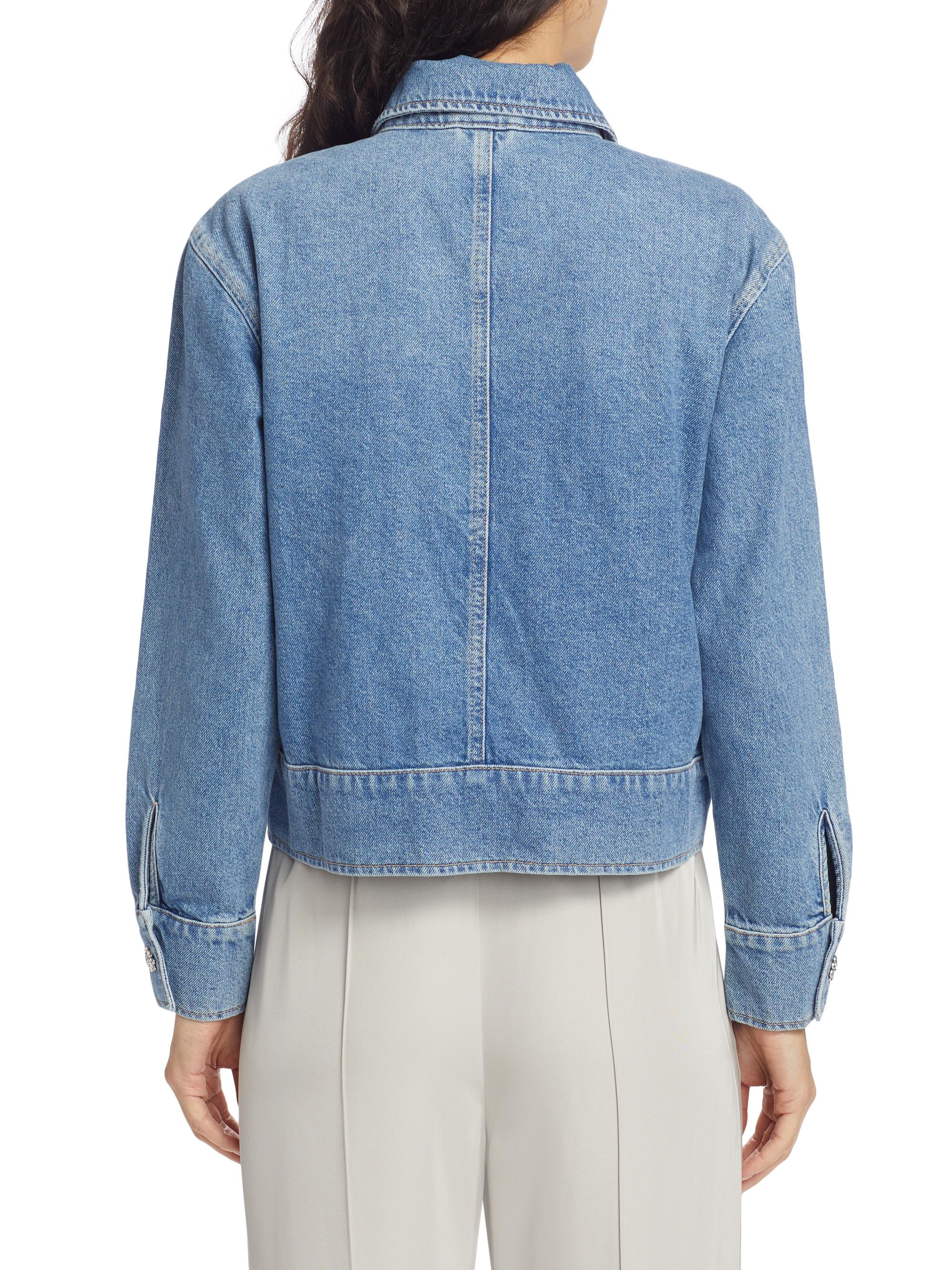 Rails Bianca Crystal Denim Jacket | Saks Fifth Avenue