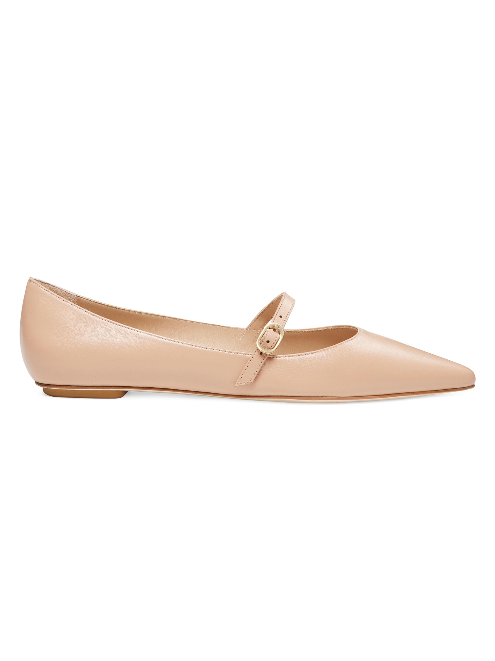 Stuart Weitzman Emilia Leather Mary Jane Ballet Flats | Saks Fifth Avenue