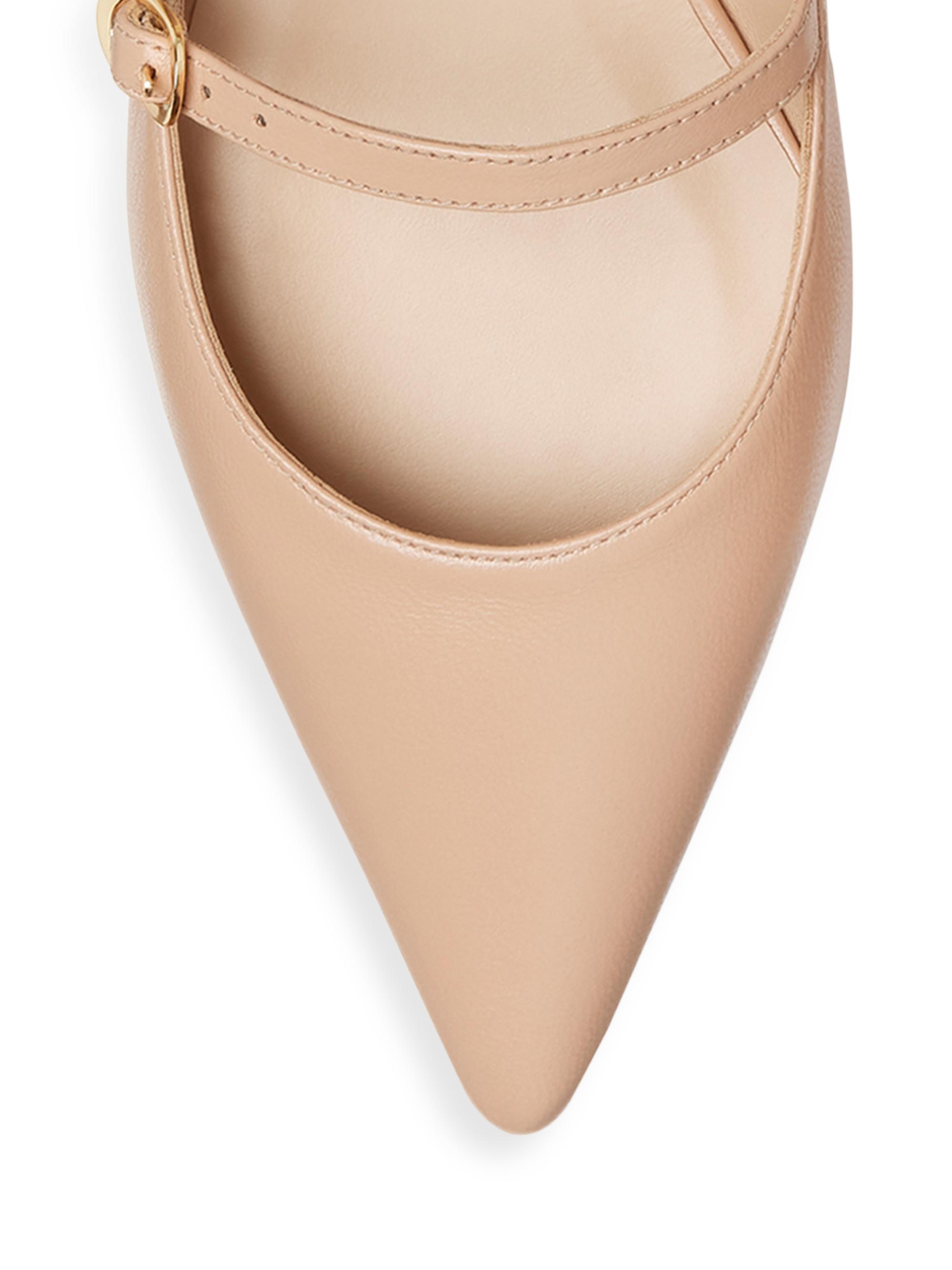 Stuart Weitzman Emilia Leather Mary Jane Ballet Flats | Saks Fifth Avenue