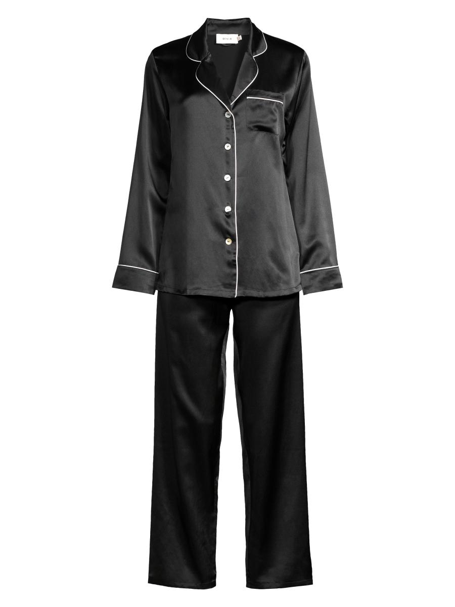 Ginia Fine Finishes Silk 2-Piece Pajama Set | Saks Fifth Avenue