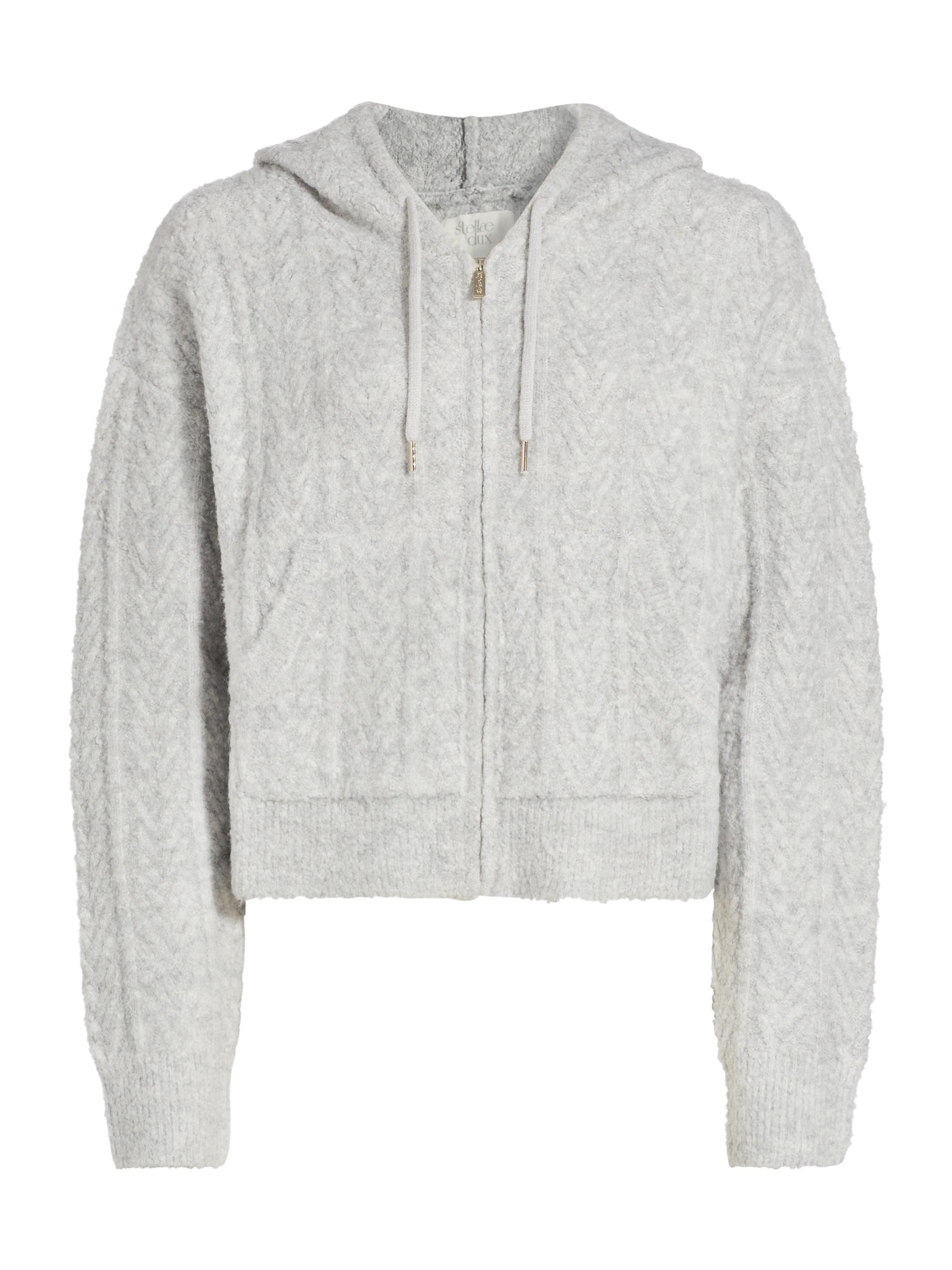 Stellae Dux Cable-Knit Zip Hoodie | Saks Fifth Avenue