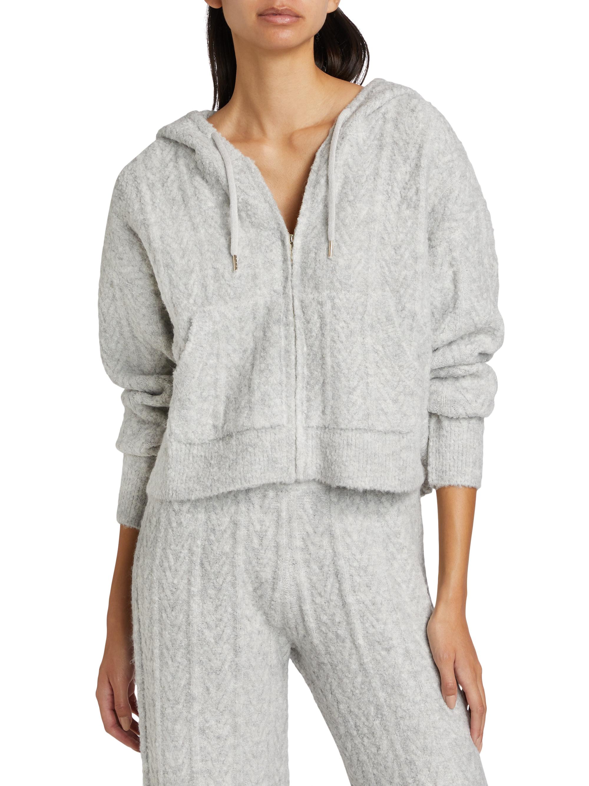 Stellae Dux Cable-Knit Zip Hoodie | Saks Fifth Avenue