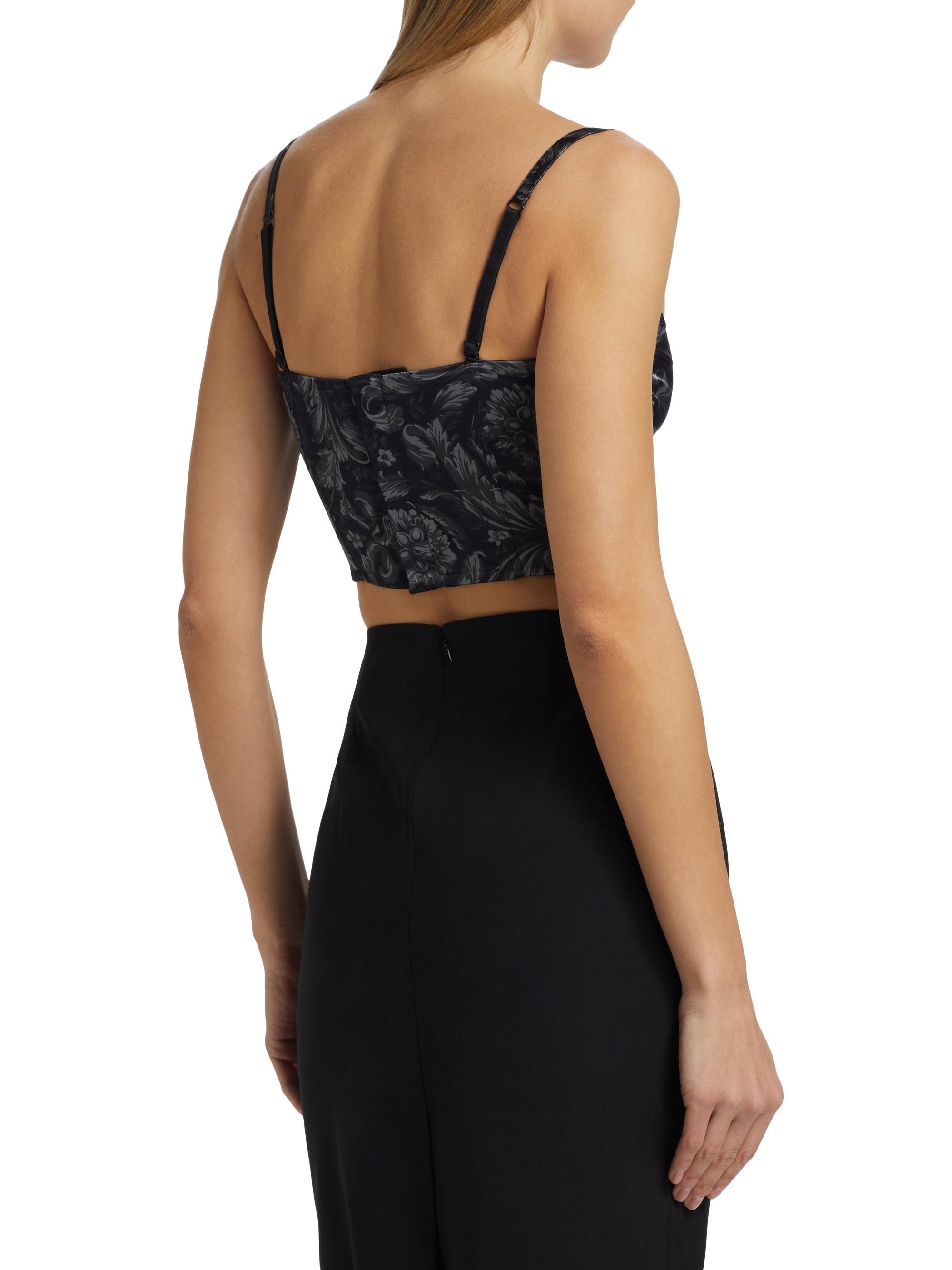 Versace Barocco '92 Stretch Satin Balconette Bra Top | Saks Fifth Avenue