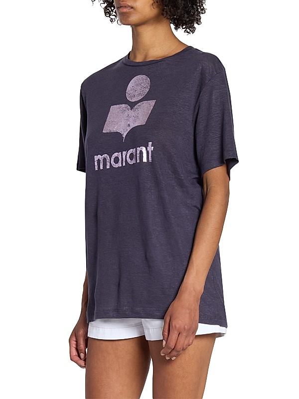 Shop Isabel Marant Étoile Zewel Logo Linen T-Shirt | Saks Shop Isabel Marant Étoile Zewel Logo Linen T-Shirt | Saks