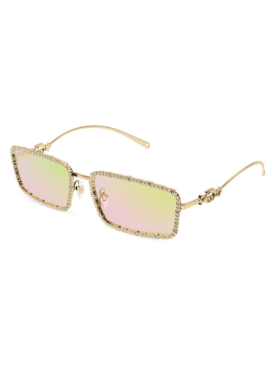 Gucci Bling Bling 58MM Rectangular Sunglasses | Saks Fifth Avenue