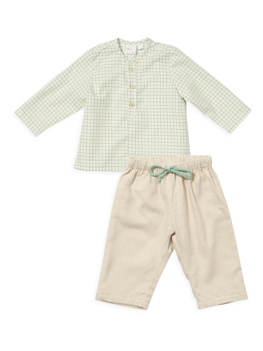 Shop Oso & Me Baby's Looking Sharp Tattersall Plaid Henley Top ...