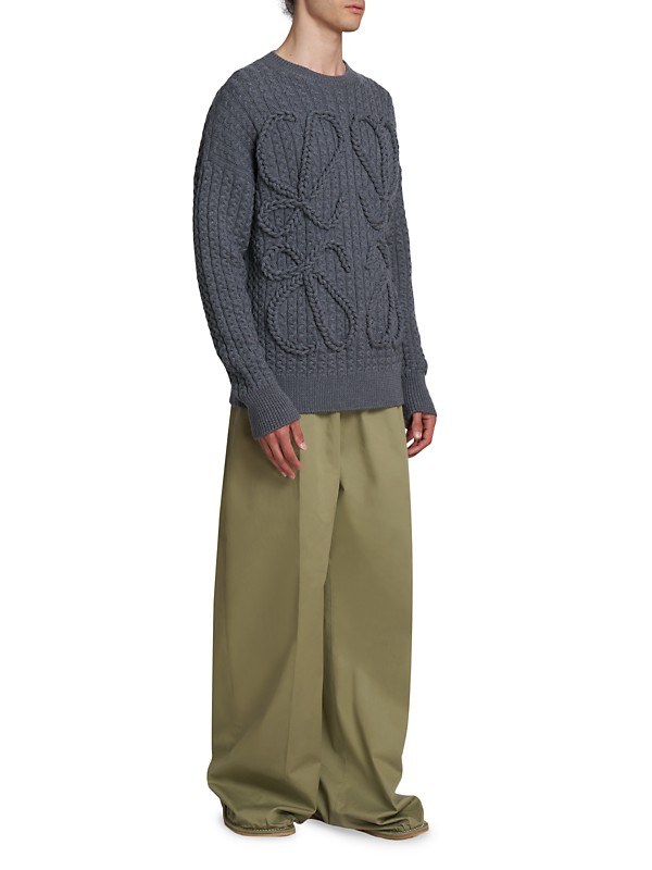 Shop LOEWE Cable-Knit Wool Sweater | Saks Fifth Avenue Shop LOEWE Cable-Knit Wool Sweater | Saks Fifth Avenue