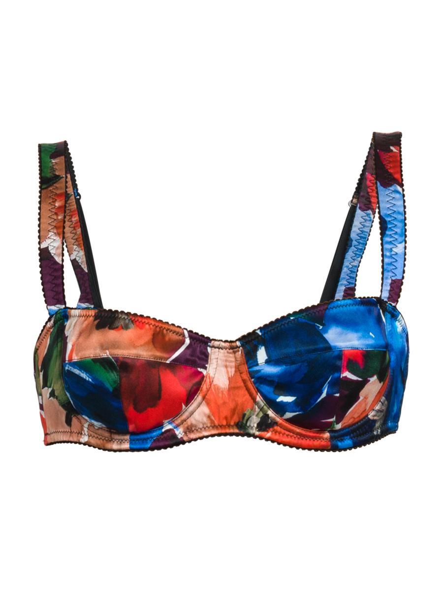 Dolce&Gabbana Floral Silk-Blend Underwire Bra | Saks Fifth Avenue