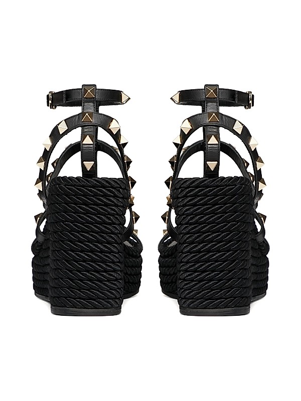 Shop Valentino Garavani Rockstud Ankle Strap Wedge Sandals Shop Valentino Garavani Rockstud Ankle Strap Wedge Sandals