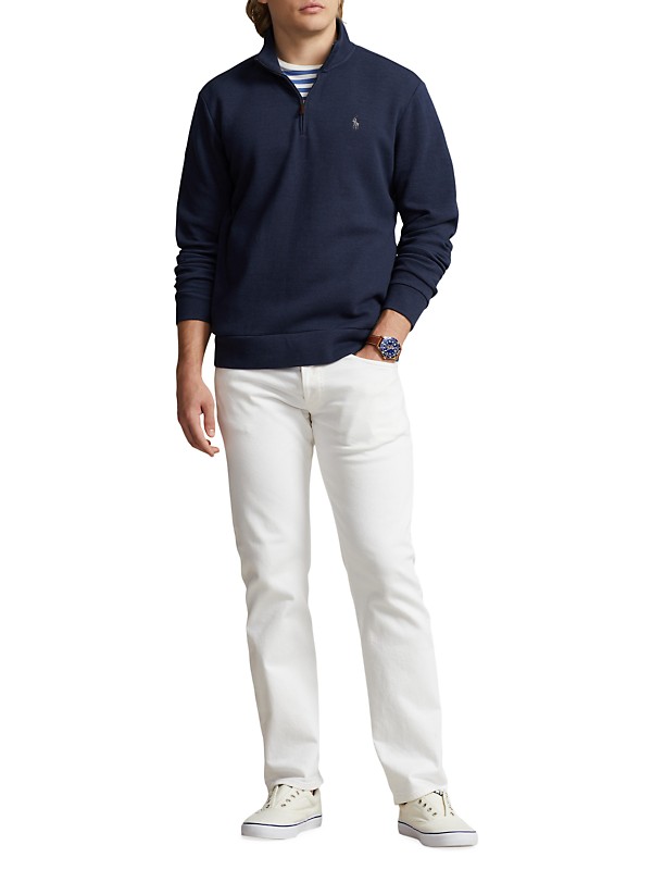 Shop Polo Ralph Lauren Cotton-Blend Quarter-Zip Sweatshirt Shop Polo Ralph Lauren Cotton-Blend Quarter-Zip Sweatshirt