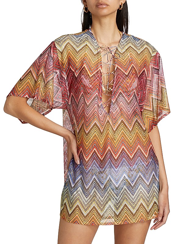 Shop Missoni Zigzag Caftan Cover-Up | Saks Fifth Avenue Shop Missoni Zigzag Caftan Cover-Up | Saks Fifth Avenue