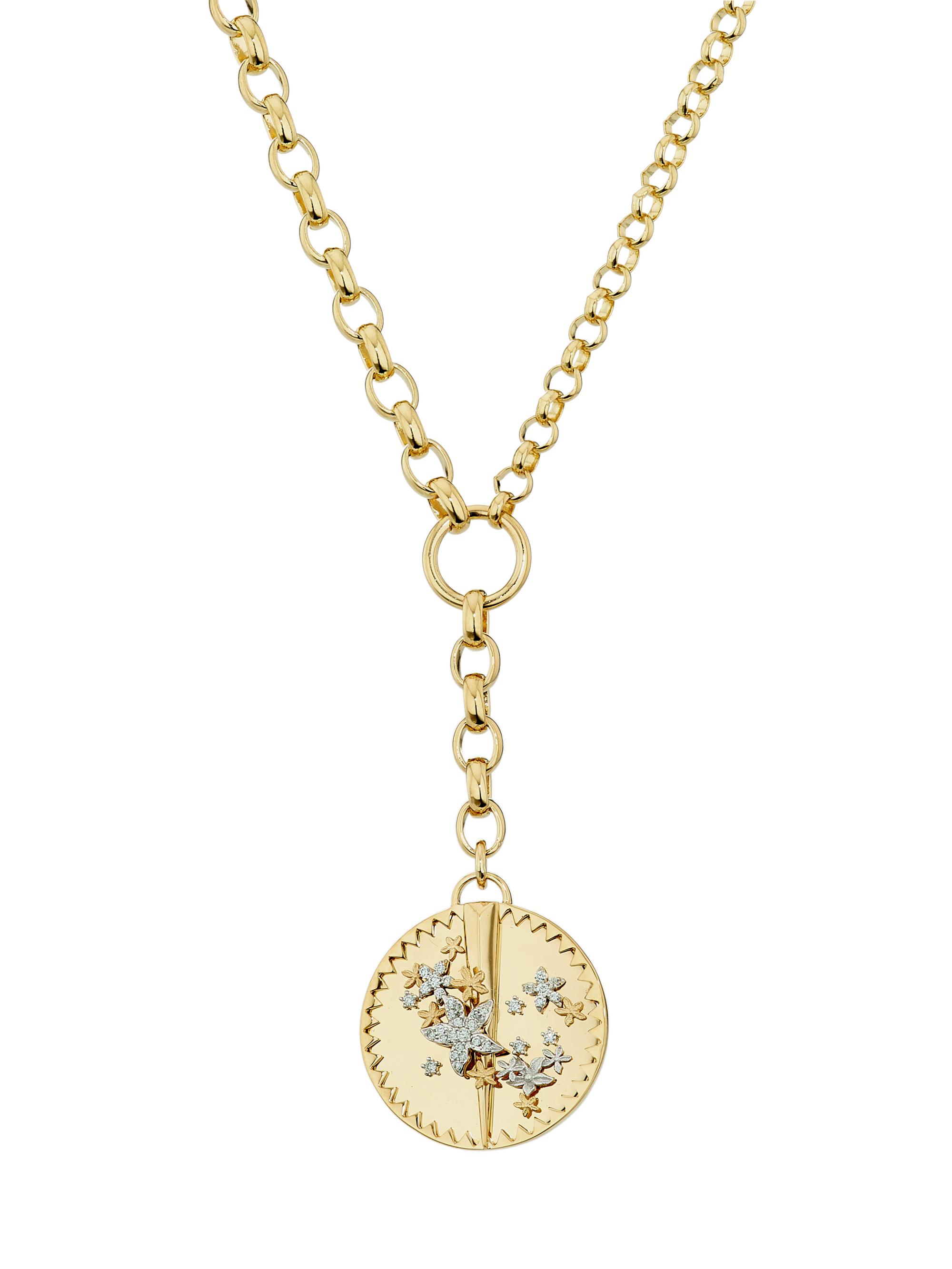 Foundrae Resilience Blossoms 18K Yellow & White Gold & 0.01 TCW Diamond ...