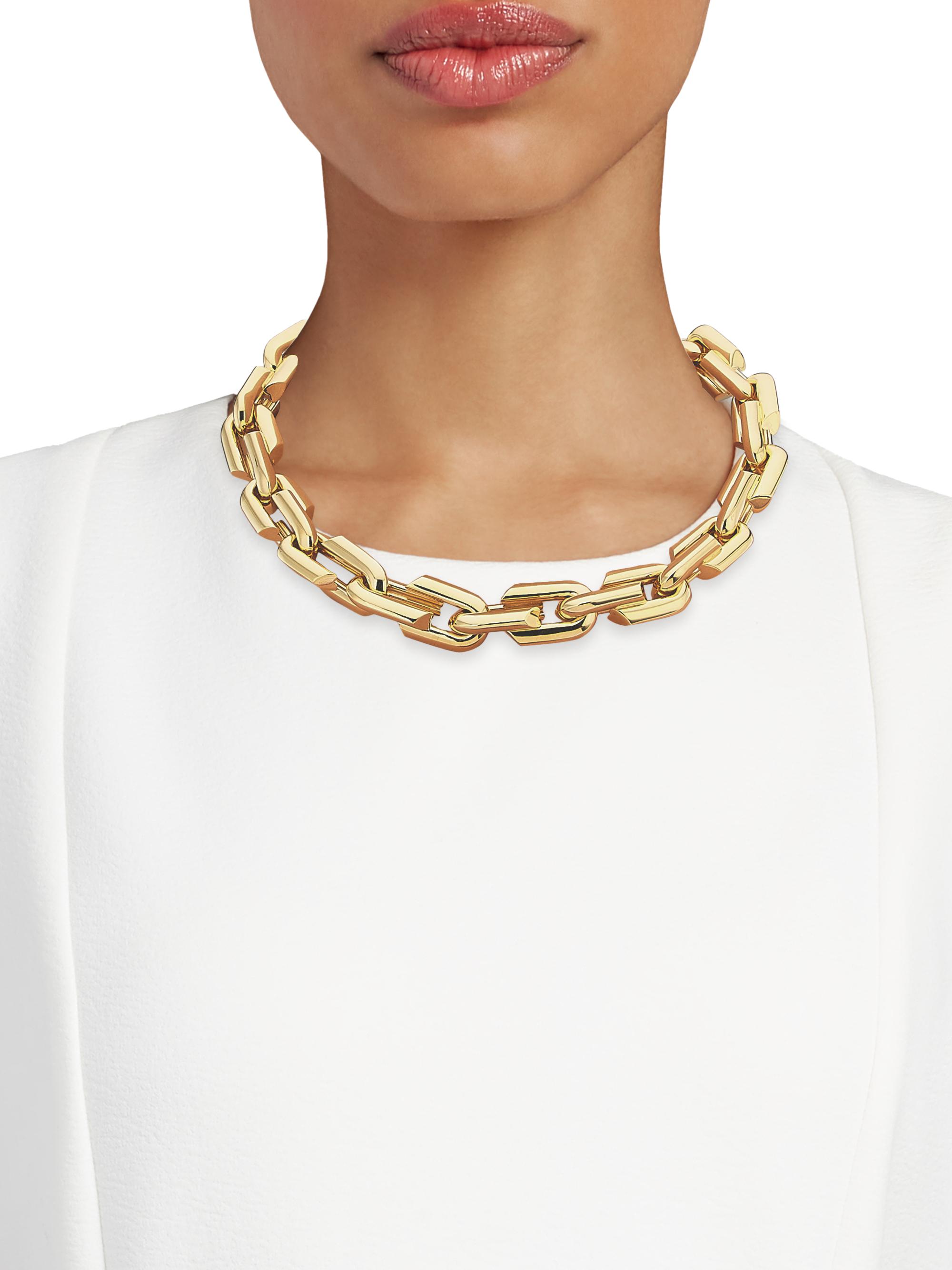 Foundrae Strong Hearts 18K Yellow Gold Chain Necklace | Saks Fifth Avenue