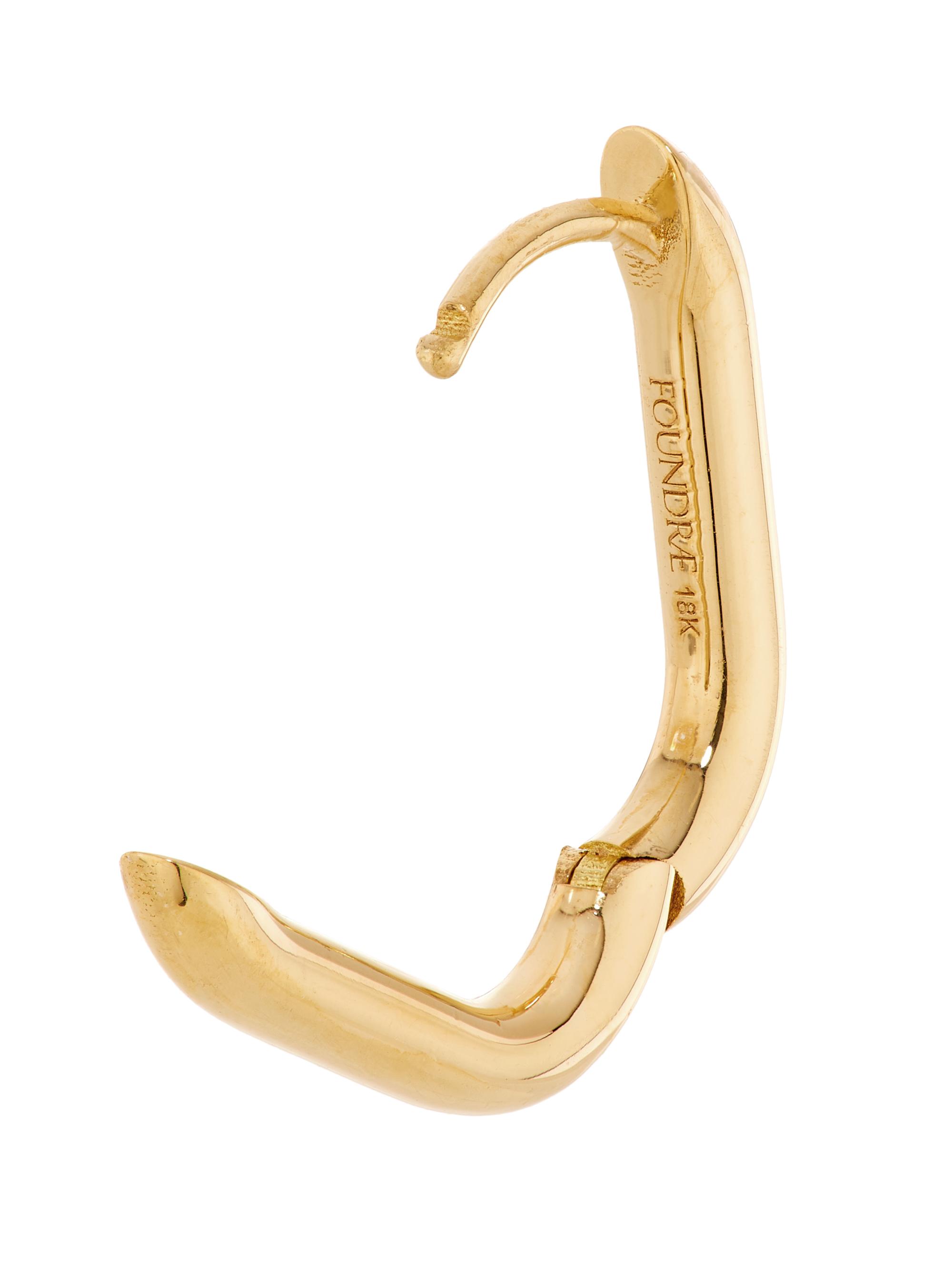 Foundrae Petite Chubby 18K Yellow Gold Single Ear Fob | Saks Fifth Avenue
