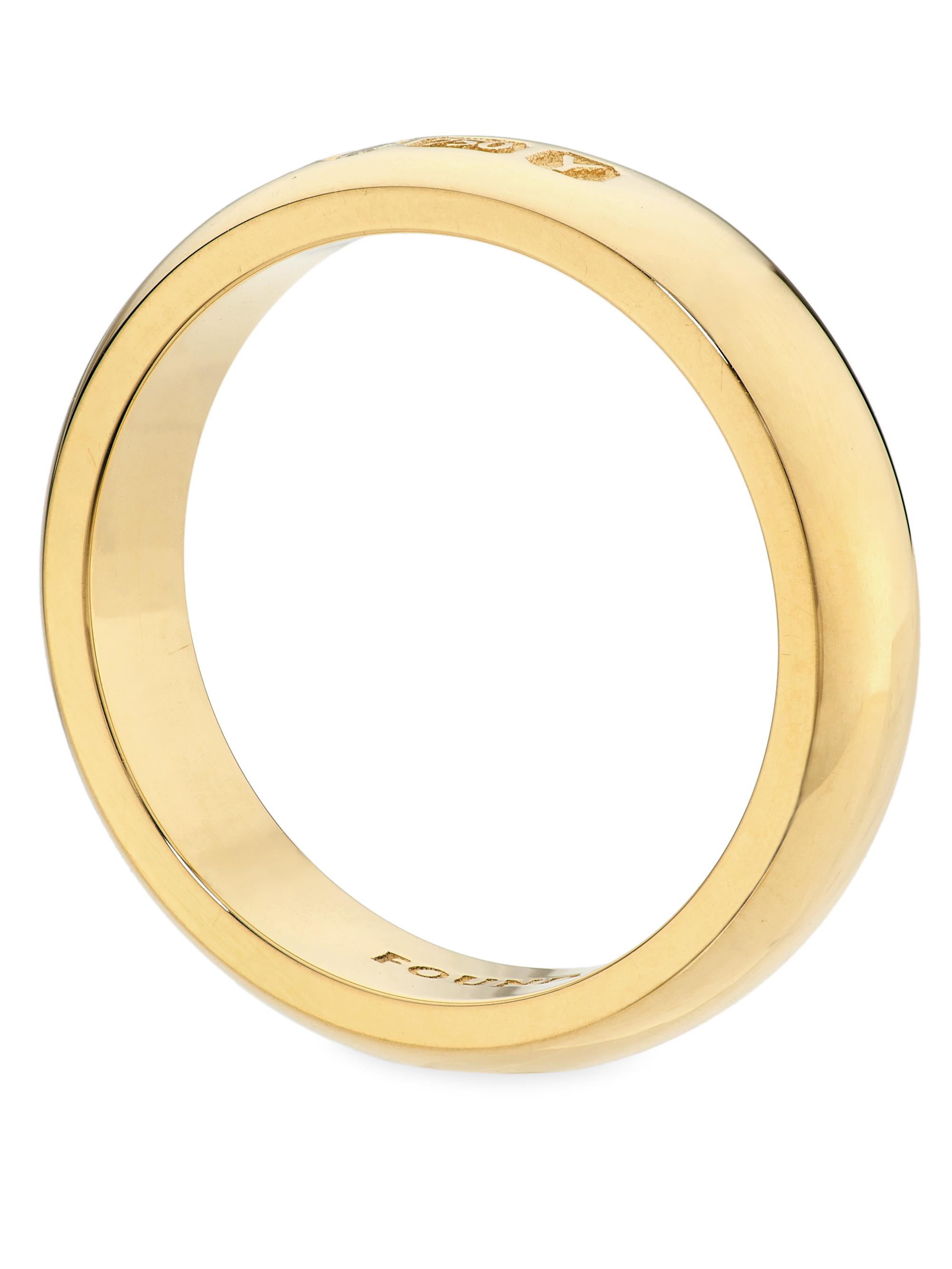 Foundrae True Love 18K Yellow Gold Engravable Ring | Saks Fifth Avenue