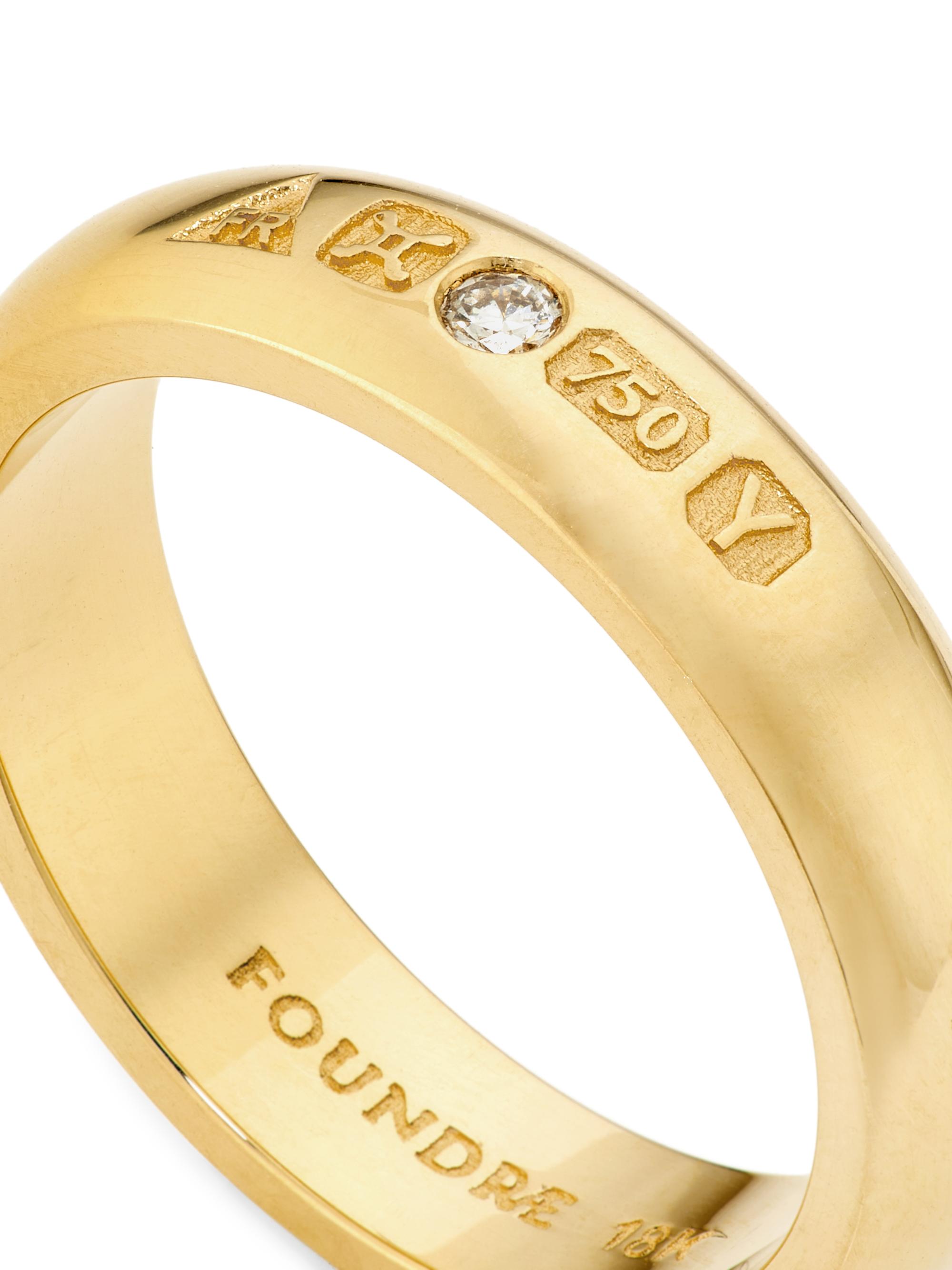 Foundrae True Love 18K Yellow Gold Engravable Ring | Saks Fifth Avenue